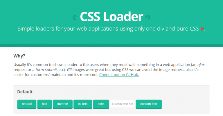 CSSのみで作成されたローダーを簡単に実装することができる「CSS Loader」 | TechMemo