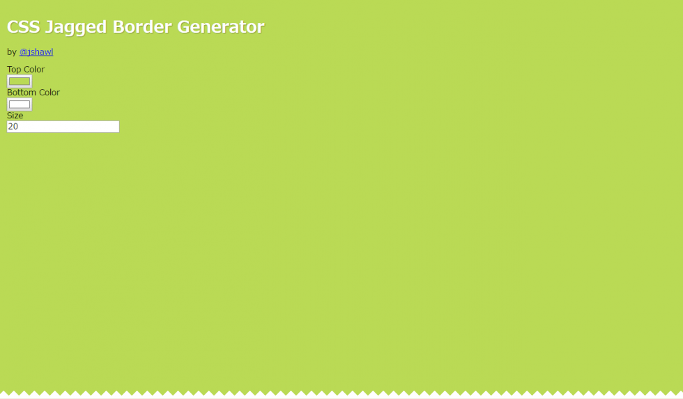 ギザギザの線を引くためのCSSを生成してくれるジェネレーター「CSS Jagged Border Generator」 | TechMemo
