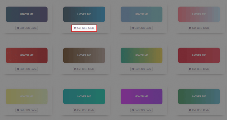 ホバーエフェクト付きのグラデーションボタンのCSSを大量に公開している「Gradient Buttons」 | TechMemo