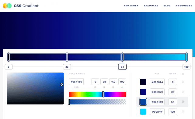 直感的な操作でCSSグラデーションのコードが生成できるWEBサービス「CSS Gradient」 | TechMemo