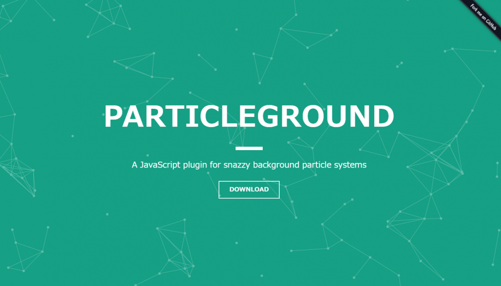アニメーションする幾何学的な模様の背景を実装できるjQueryプラグイン「Particleground」 | TechMemo