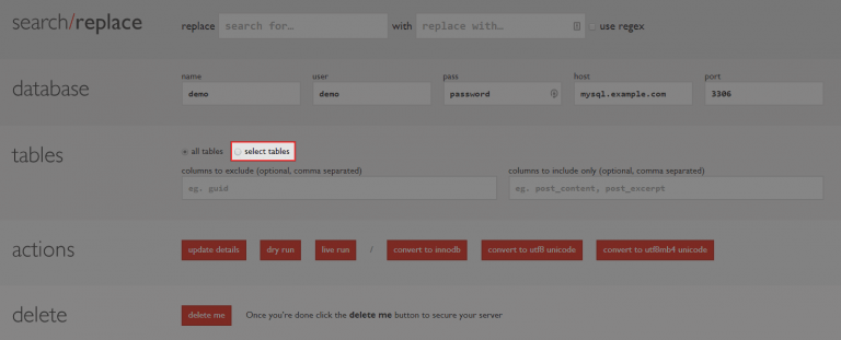 Wordpressのデータベース内のドメインを置換できる便利ツール「database Search And Replace Script In Php」の使い方 Techmemo