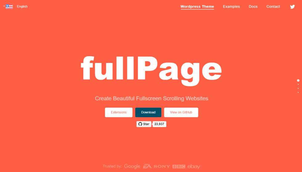 フルスクリーン表示の画面ごとにスクロールするページを作成できるjQueryプラグイン「fullPage.js」 | TechMemo