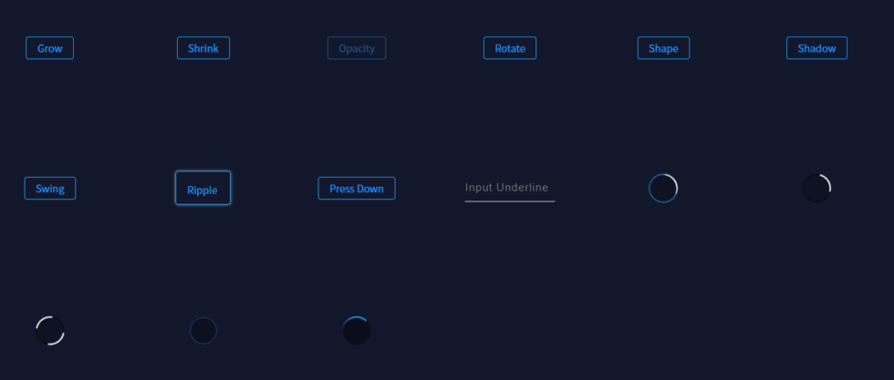 ホバーエフェクトやローディングアニメーションのHTML/CSSがまとめられているWEBサービス「CSS WAND」 | TechMemo