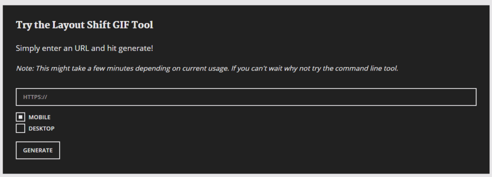 Core Web Vitals(コアウェブバイタル)の指標の1つであるCLSの発生状況をGIFアニメーションで作成してくれるツール ...
